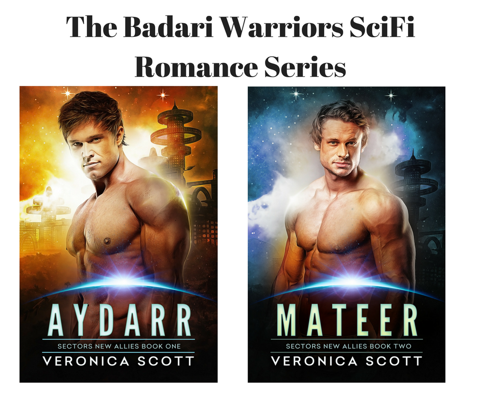 The Badari Warriors SciFi Romance Series canva both covers | Veronica Scott